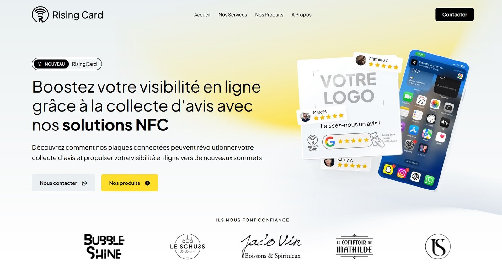 Accueil - Rising Card NFC